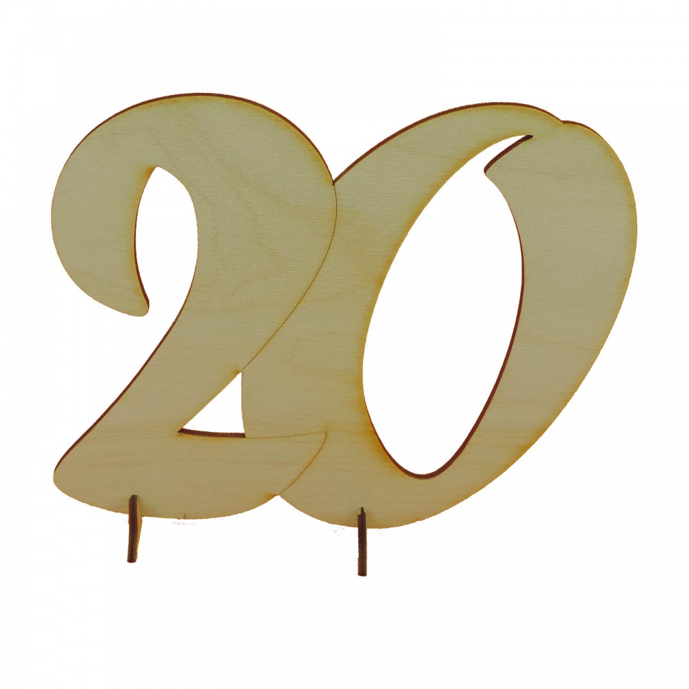 Geburtstagszahl 20 Höhe 15cm