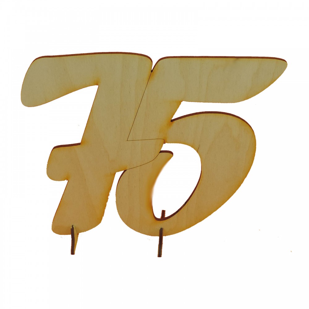 Geburtstagszahl 75 Höhe 15cm